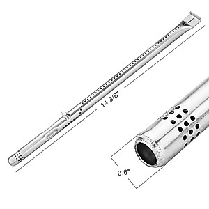 Hisencn Grill Replacement Parts for Charbroil Advantage Series 4 Burner 463433016, 463235815, 466235816, 466240115, 46643301 Gas Grills, Stainless Pipe Burner, Heat Plate Tent Shield and Cooking Grate