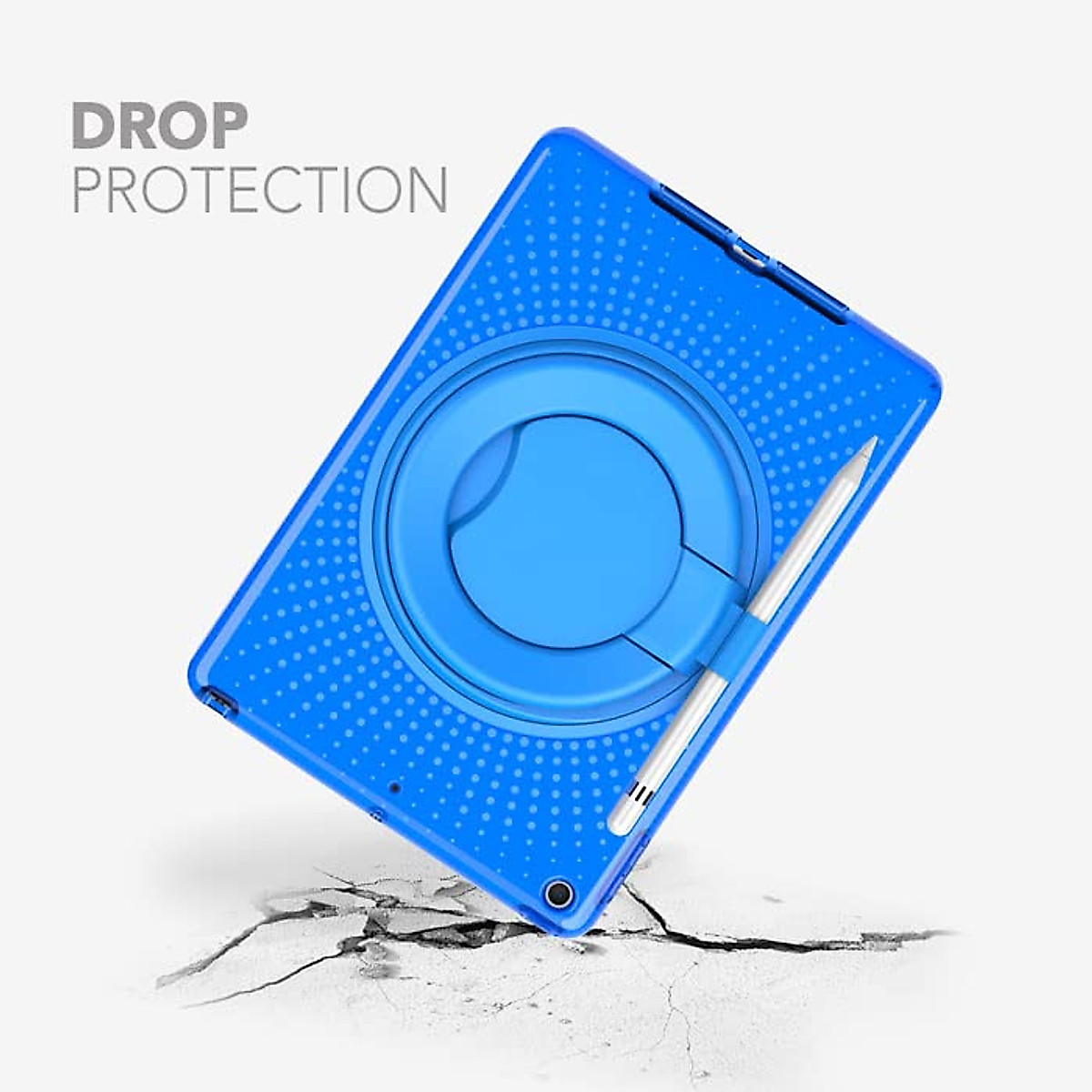 Tech21 Evo Play2 with Pencil Holder for iPad 7th/8th/9th Gen - Protective iPad Case with Impact Protection Blue