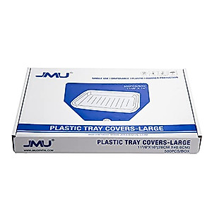 JMU Dental Tray Covers, Disposable Clear Plastic Sleeve, Midwest Size E 11.6" x 16", Box of 500