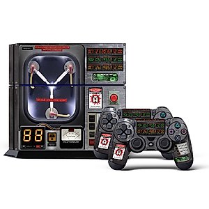 PS4 Console Designer Skin for Sony PlayStation 4 System plus Two(2) Decals for: PS4 Dualshock Controller Flux