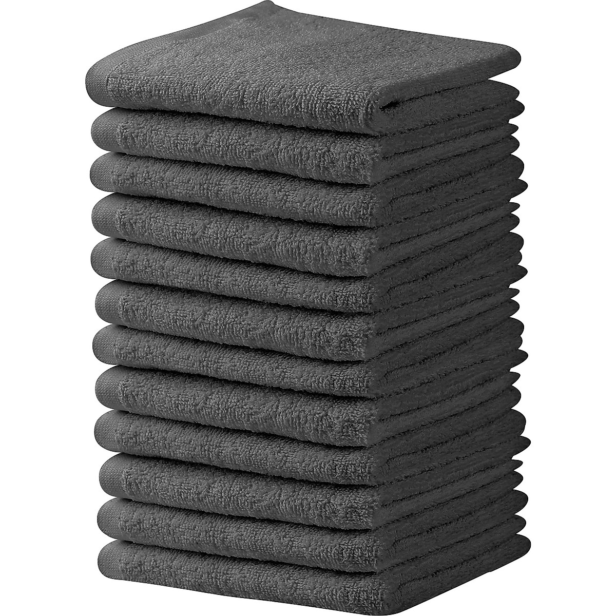 Towel and Linen Mart Grey Salon Towels, Pack of 12 (Not Bleach Proof, 16 x 27 Inches) Highly Absorbent Towels for Hand, Salon, Gym, Beauty, Spa, and Home Hair Care (Grey) 12 Pack