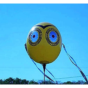 Flock Free Bird Bopper – Visual Bird Repelling Decoy Balloon “Flock Off!”, Modern Scarecrow