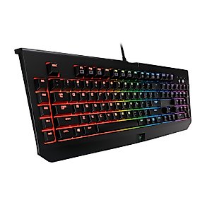 Razer BlackWidow Chroma: Clicky RGB Mechanical Gaming Keyboard - 5 Macro Keys Green Mechanical Switches (Tactile and Clicky)