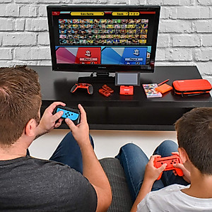 Switch Accessories Kit compatible for Nintendo Switch - Black | Bundle Set compatible with Super mario bros, Switch Sports, Fortnite, Animal Crossing, Minecraft, Pokemon, Zelda (12 in 1 set - Red)
