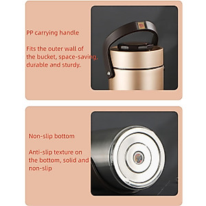 Thermos for Hot Food, 2 Tier Soup Thermos Container, Food Thermos, 304 Stainless Steel Vacuum Insulated Thermal Bento Lunchbox for Office School Camping Picnic Outdoors, 1500ml-Red