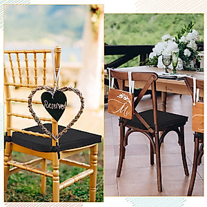 Qunclay 8 Pack Black Chair Seat Cushions Pads for Dining Chairs, Soft Foam Chair Cushion Pads with Ties and Washable Cover Non Slip for Room Kitchen Desk, 16 x 16.5 Inch