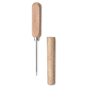 True Spike Wood Ice Pick, Wood Handle Stainless Steel Ice Shaper, Bar & Cocktail Tools