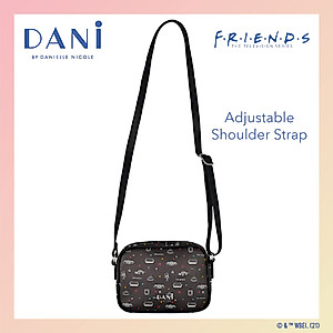 Danielle Nicole DANI Friends Central Perk Logo Crossbody Bag, Purse for Women, Black