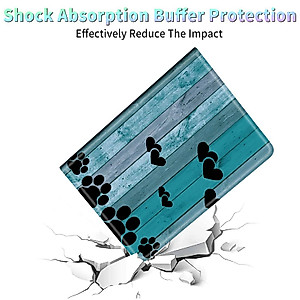 Rossy Case for Samsung Galaxy Tab A8 Case 10.5 inch 2022 Slim Lightweight PU Leather Adjustable Smart Stand Cover with Auto Wake/Sleep for Samsung Tab A8 2022 (SM-X200/X205/X207),Black Dog Paw on Wood