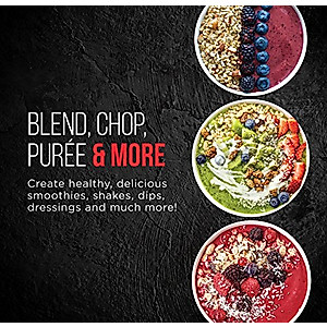 Chefman Personal Ultimate Kitchen Blender, Quick Portable Blending of Shakes, Smoothies, Baby Food & Juice, 2 Travel Cups, Cover & Drinking Rim, 6-Piece Set, Dishwasher-Safe Stainless-Steel Blade