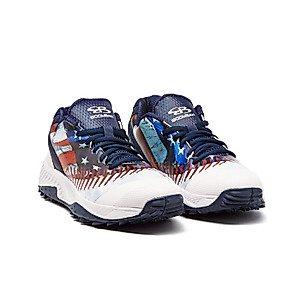 Boombah Women's Dart Low Flag 1 Turf Shoes Navy/White/Red - Size 10