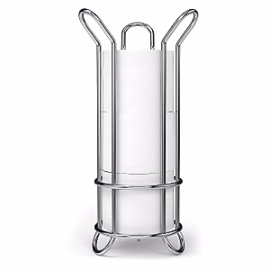 BROOKSTONE, Bronze Toilet Paper Holder, Freestanding Bathroom Tissue Organizer, Minimalistic Storage Solution, Modern & Stylish Design [Holds MEGA Rolls]