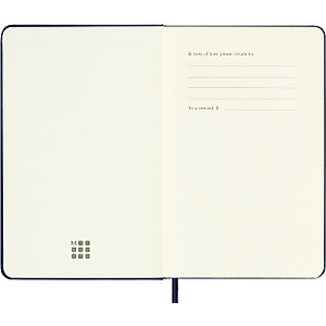 Moleskine 2023 Weekly Notebook Planner, 18M, Pocket, Sapphire Blue, Hard Cover (3.5 x 5.5)
