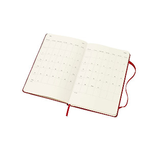 Moleskine Classic 12 Month 2022 Weekly Planner, Hard Cover, Large (5" x 8.25"), Scarlet Red