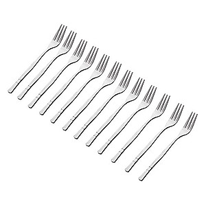 Crab Stainless Steel Forks,Escargot Forks 3 Prong Tasting Appetizer Forks Portable Cocktail Salad Fruit Forks for Party Travel,Set of 12, 5 Inches (12 Pcs)