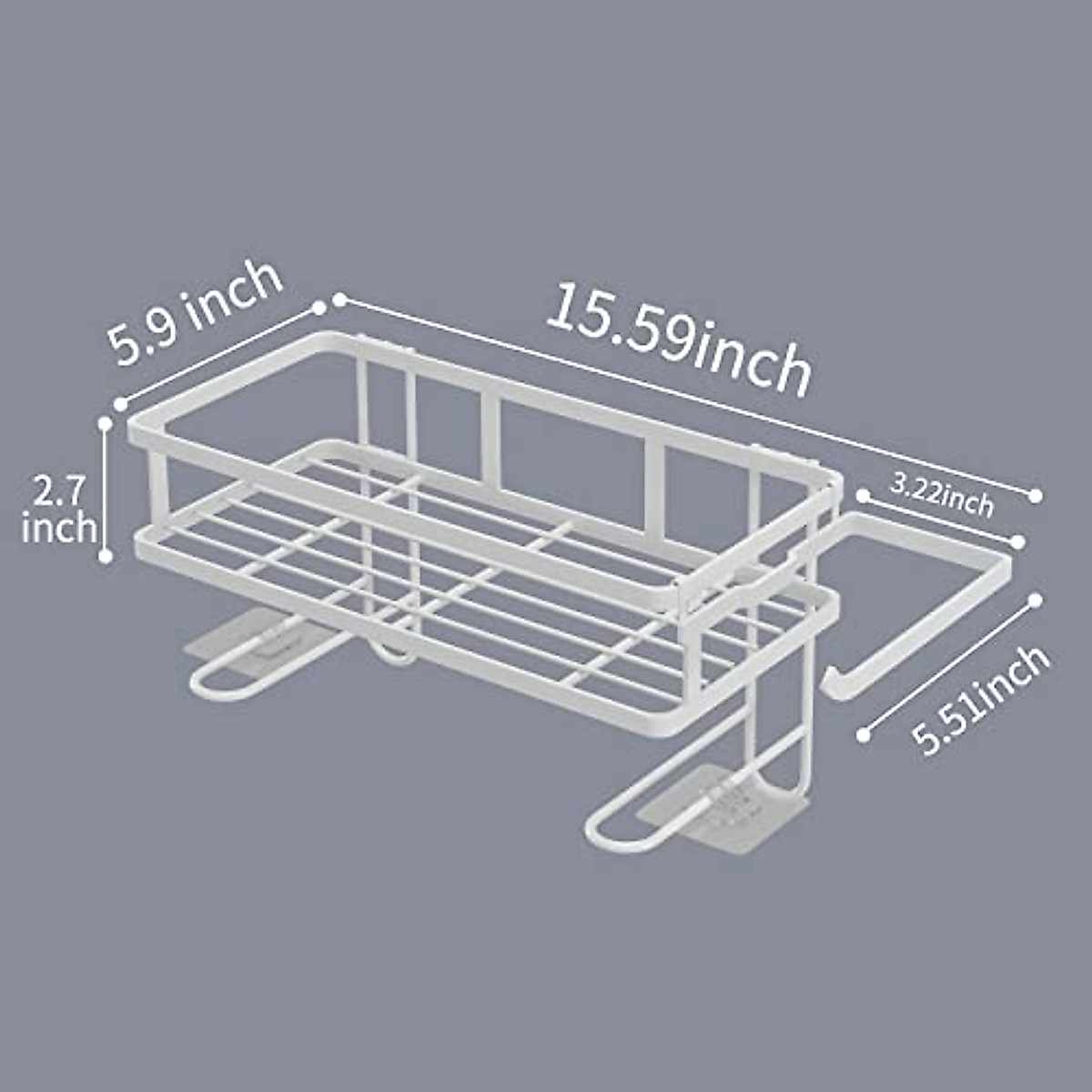 Apsan Over The Toilet Shelf, Bathroom Organizer Multifunctional Toilet Rack,No Drilling Space Saver with Wall Mounting Design (White)
