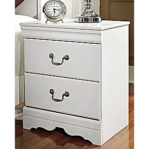 Signature Design by Ashley Anarasia Traditional Children's 2 Drawer Nightstand, White