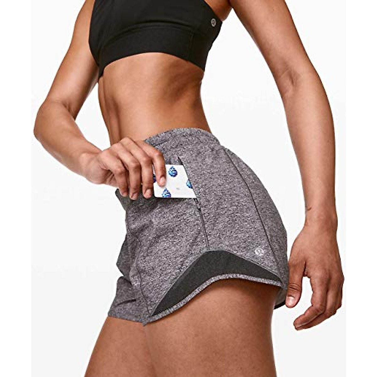 LULULEMON Hotty Hot Short Low-Rise 4" Long (Color 002, 6)