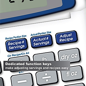 Calculated Industries 8305 KitchenCalc PRO Recipe Conversion and Culinary Math Calculator with 2 Digital Timers for Chefs, Culinary Students, Home Cooks, Bakers, Brewers and BBQers | Recipe Scaling | Menu Planning | Portion Sizing, Small