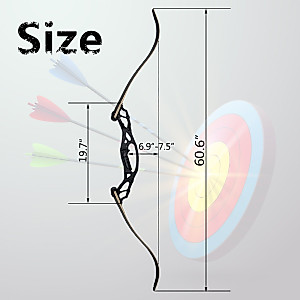 SinoArt 62" Takedown Hunting Recurve Bow Metal Riser 30 35 40 45 50 55 60 65 70 Lbs RIGHT HANDED (35 Lbs)