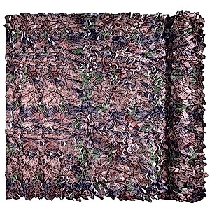 iunio Camo Netting Camouflage Netting, Camo Net Bulk Roll Camouflage Mesh Nets for Hunting Blind Deer Stand Military Party Decorations Sunshade Camping Shooting (6.5ftx4.9ft, Bionic Tree Camo)