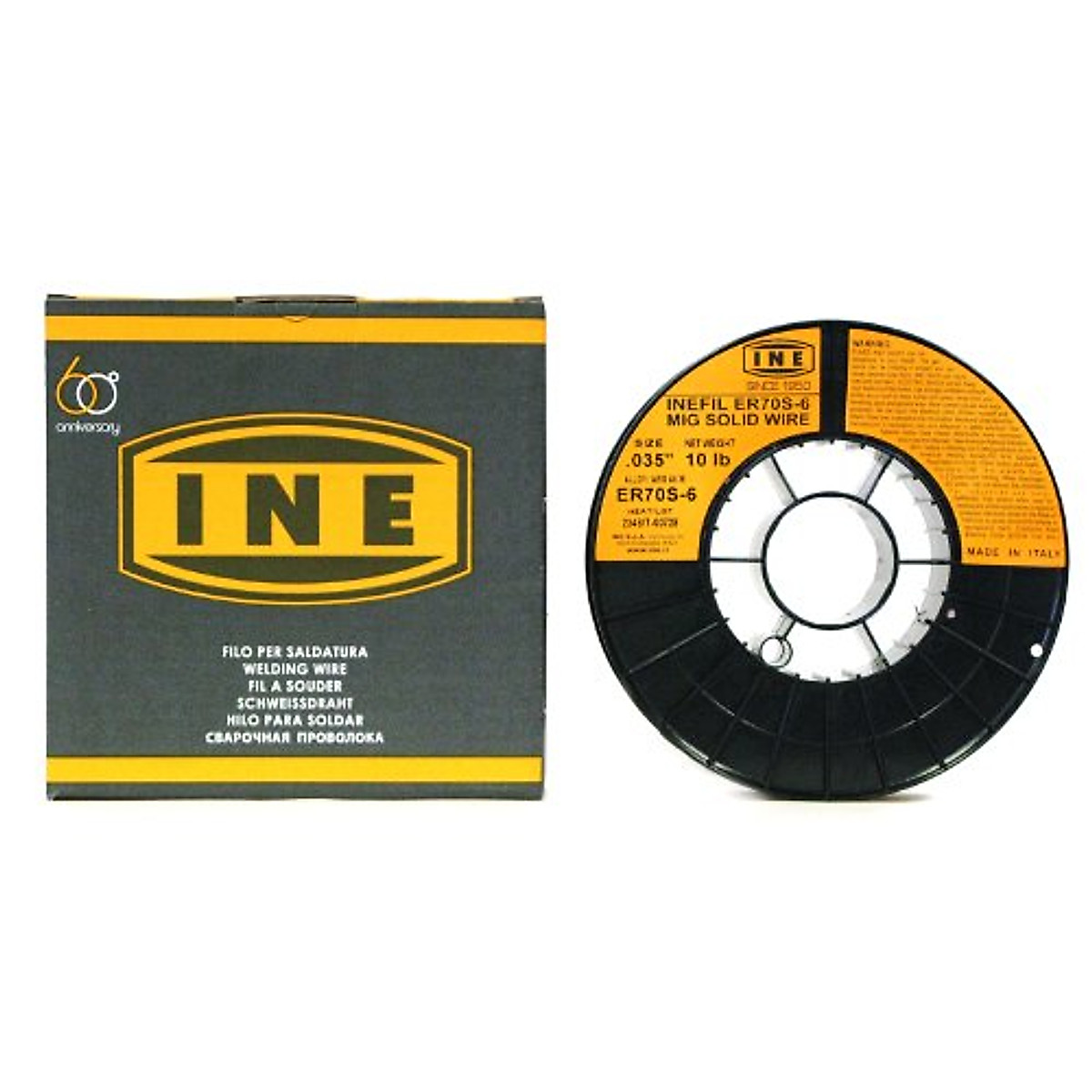 INEFIL ER70S-6 .035-Inch on 10-Pound Spool Carbon Steel Mig Solid Welding Wire