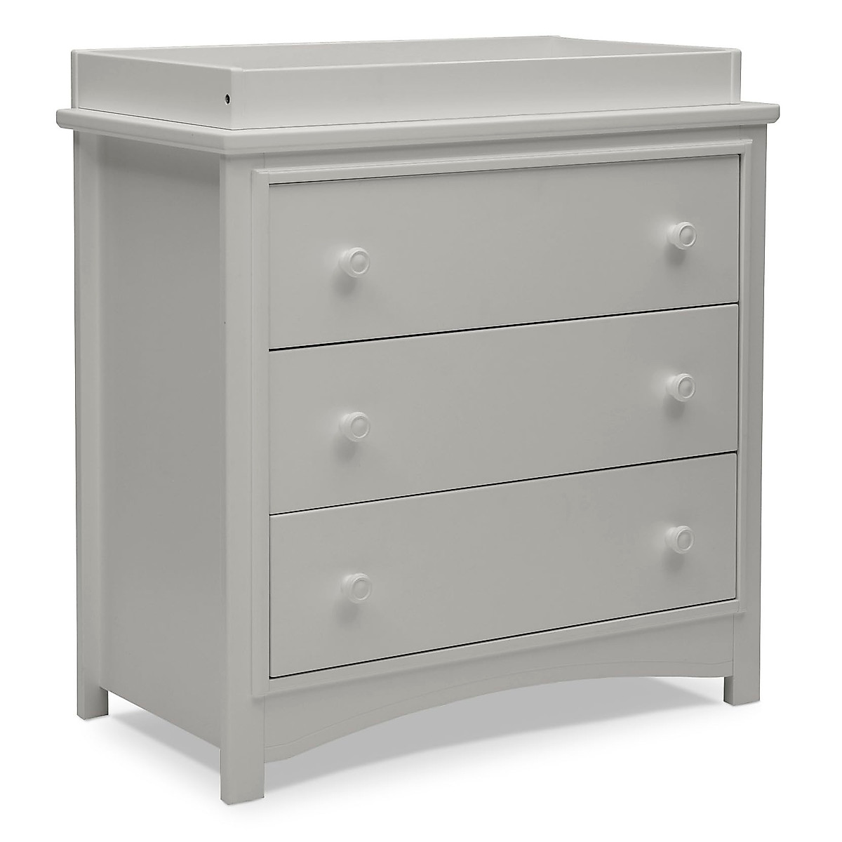 Delta Children Perry 3 Drawer Dresser with Changing Top, Moonstruck Grey