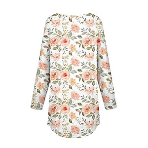 Oversized Shirts Sweatshirts for Women Fashion Pullover Camo Graphic Sweatshirts Lightweight Clothes White Shirts for Women Shirts(1-Watermelon Red,Small)