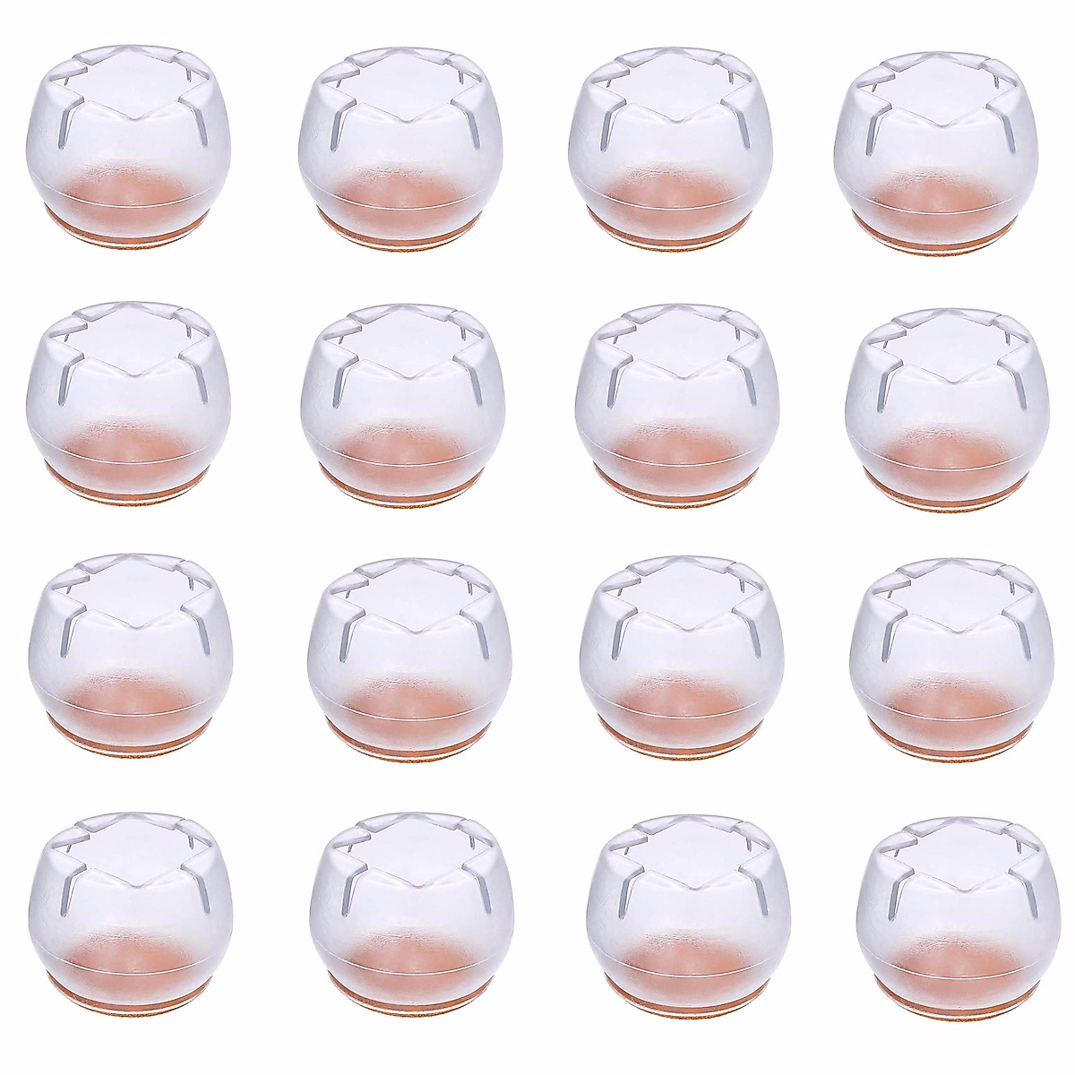 Maydahui 16PCS Round Chair Leg Floor Protectors Furniture Silicon Table Feet Covers Prevents Scratches Glides Caps Cups Fit 1-4/5 to 2 Inch （45-50mm）