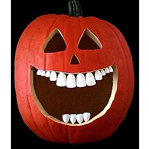 Halloween Pumpkin Carving Kit - Pumpkin Teeth for your Jack O' Lantern (White - 18 Fang, 18 Shark, 18 Buck)