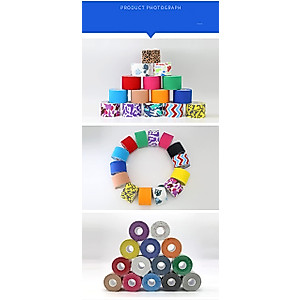 DDQYYSPP Kinesiology Tape -(3 Pack) - Medical Grade Uncut 5cm x 5m Roll - Ideal for Athletic Sports Physio Strapping and Muscle Injury & Support (11)