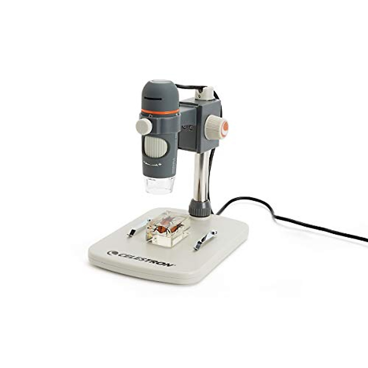 Celestron - 5 MP Digital Microscope Pro - Handheld USB Microscope Compatible with Windows PC and Mac - 20x-200x Magnification - Perfect for Stamp Collecting, Coin Collecting
