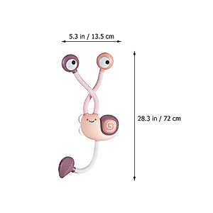 Toyvian Bath Toys for Baby Toddlers, Upgrade Electric Shower Baby Bath Toys Cartoon Snail Double Sprinkler Bathtub Tub Water Toys for Baby Kids（Battery Style, Random Color）