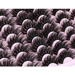 Mink Lashes Fluffy False Eyelashes Dramatic Mink Lashes with False Eyelash Applicator 3D Curly Fake Eyelashes 18-22mm 3 Different Style 21 Pairs Eye Lashes Pack by FANXITON