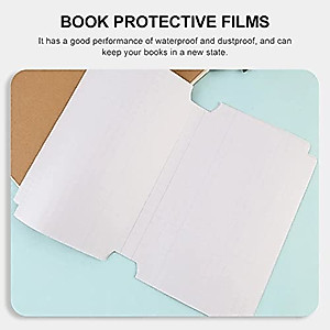 Cabilock 20Pcs Book Cover Plastic Clear Textbook Wrap Protector Self Adhesive Bookcover Adhesive Liner to Cover Books Textbook Wraps Waterproof Book Cove Protector for