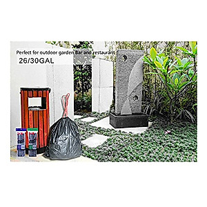 Wuyue Hua 13GAL Drawstring Bin Liner Refuse Sacks Waste Garbage Rubbish Bags White 49.2L 61X71.1CM 18counts