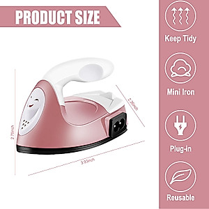 Mini Craft Iron Mini Iron Press,Mini Heat Press Machine for T Shirts Shoes and Hats Small Heat Transfer Vinyl Projects,Portable Travel Irons Mini Heat Press Crafting Craft Clothes (Fruit Pink)