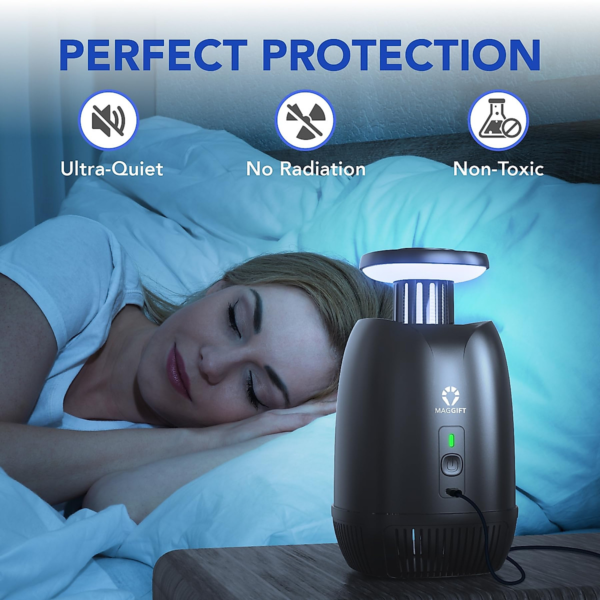 MAGGIFT Bug Zapper, Fruit Flies Trap, Electric Mosquito & Fly Zappers Fly Trap for Outdoor & Indoor for Home, Camping, Gnats, Backyard, Patio