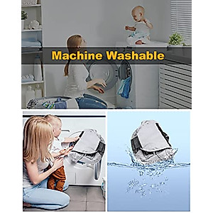 ATHRADIES Hook on High Chair with Mat, Clip on High Chairs for Babies and Toddlers, High Chair That Attaches to Table, Portable High Chair for Travel, Travel High Chair with Carrying Bag,Grey