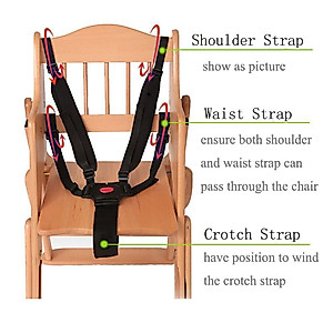 Seat Belt by AT,5/3/2 Point Adjustable for Baby Kid Safe Strap for Stroller High Chair (Include Shoulder Pads & Guarding Pad)