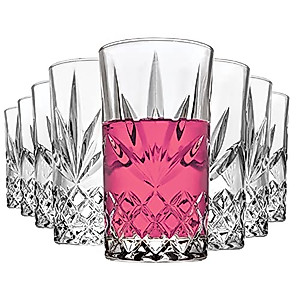Godinger Highball Glasses, Tall Drinking Glasses for Water, Juice, Cocktails, Beer or Wine - Set of 4