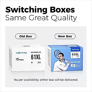 myCartridge 61XL Remanufactured Ink Cartridge Replacement for HP 61 XL 61 Envy 4500 5530 Deskjet 1010 3510 2540 OfficeJet 4635 4630 Printer (1 Black 1 Color)