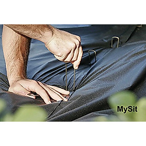 MySit 12" Garden Stakes Pins Landscape Staples 11Ga Tent Stakes 50 Pack, Heavy Duty Galvanized Steel Metal Yard Stakes Ground Lawn Staples Fence Anchors for Weed Barrier Fabric