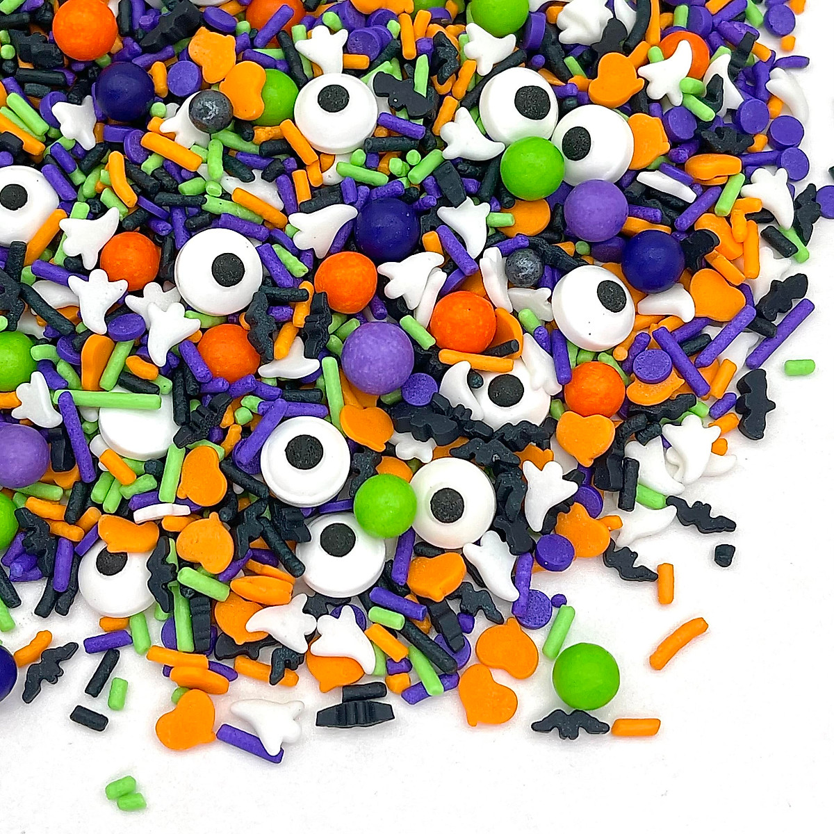 Manvscakes Halloween Sprinkles - Sprinkles For Cake Decorating, Edible Themed Sprinkles For Cookie Decorating, Chocolate Desserts, Cupcakes, Ice Cream, Caramel Apples, Ghost and Pumpkin Sprinkles 8oz