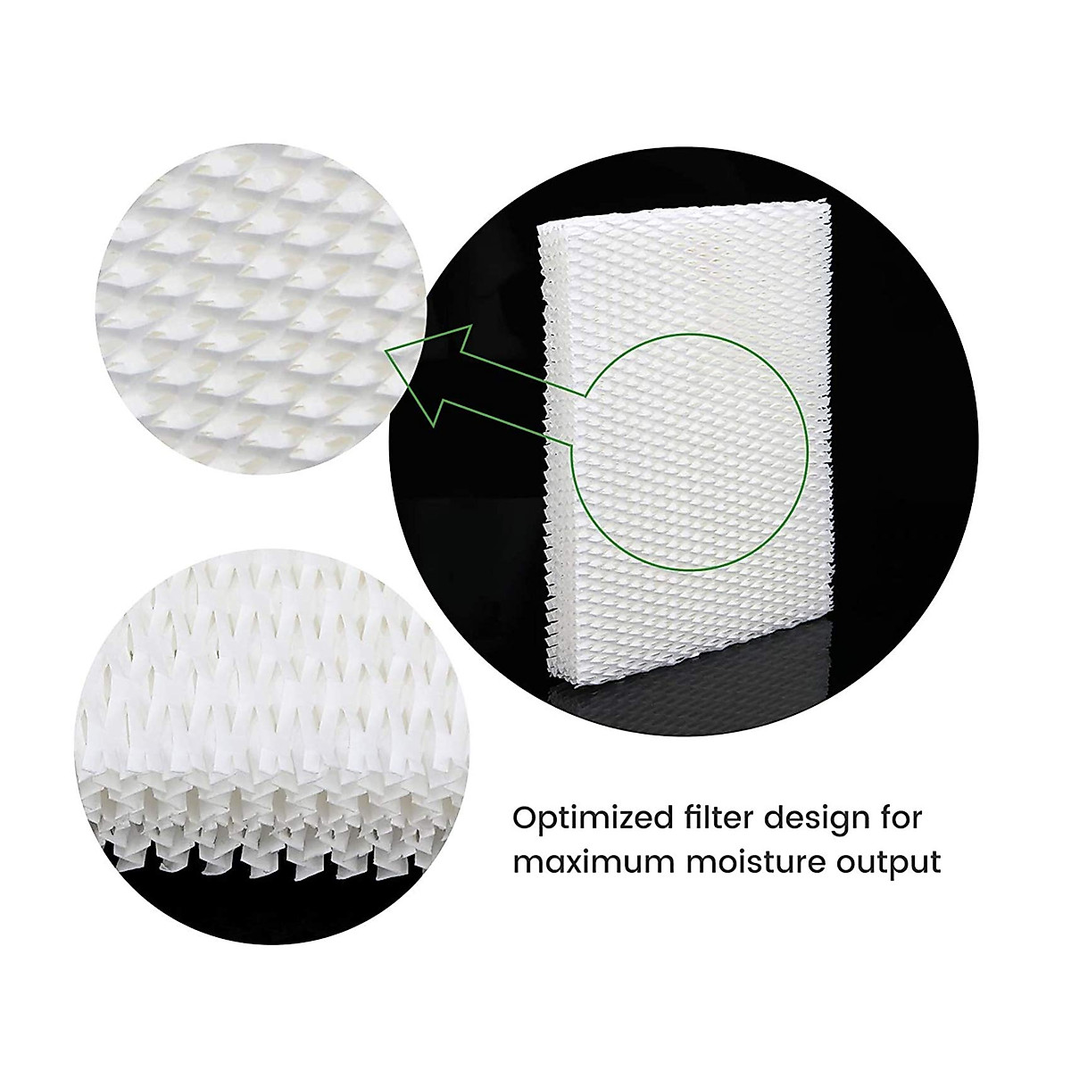 UKNESFROD MD1-0034 Replacement Humidifier Wicks Filters Compatible with Vornado Evaporative Humidifier Model Evap40, Evap2, EV100, EV200, EVDC300, EVDC500-4Pcs