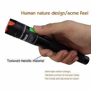 GOCHANGE 30mW 30KM Visual Fault Locator, Fiber Optic Cable Tester Meter, Red Light Cable Test Equipment for 2.5mm Universal Connector, FC to LC Adapter for CATV Telecommunications