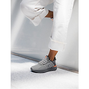 FitVille Women's Extra Wide Sneakers Road Running Athletic Shoes with Wide Toe Box - Fresh Core(Gray, 7 X-Wide)