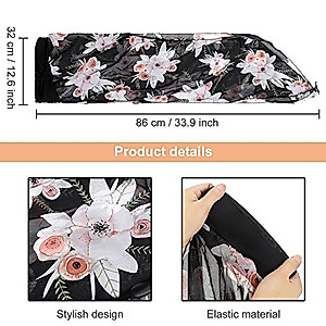 4 Pieces Headwear Turban Sleep Beanie Head Scarf Long Hair Head Turbans for Women (Floral Style)