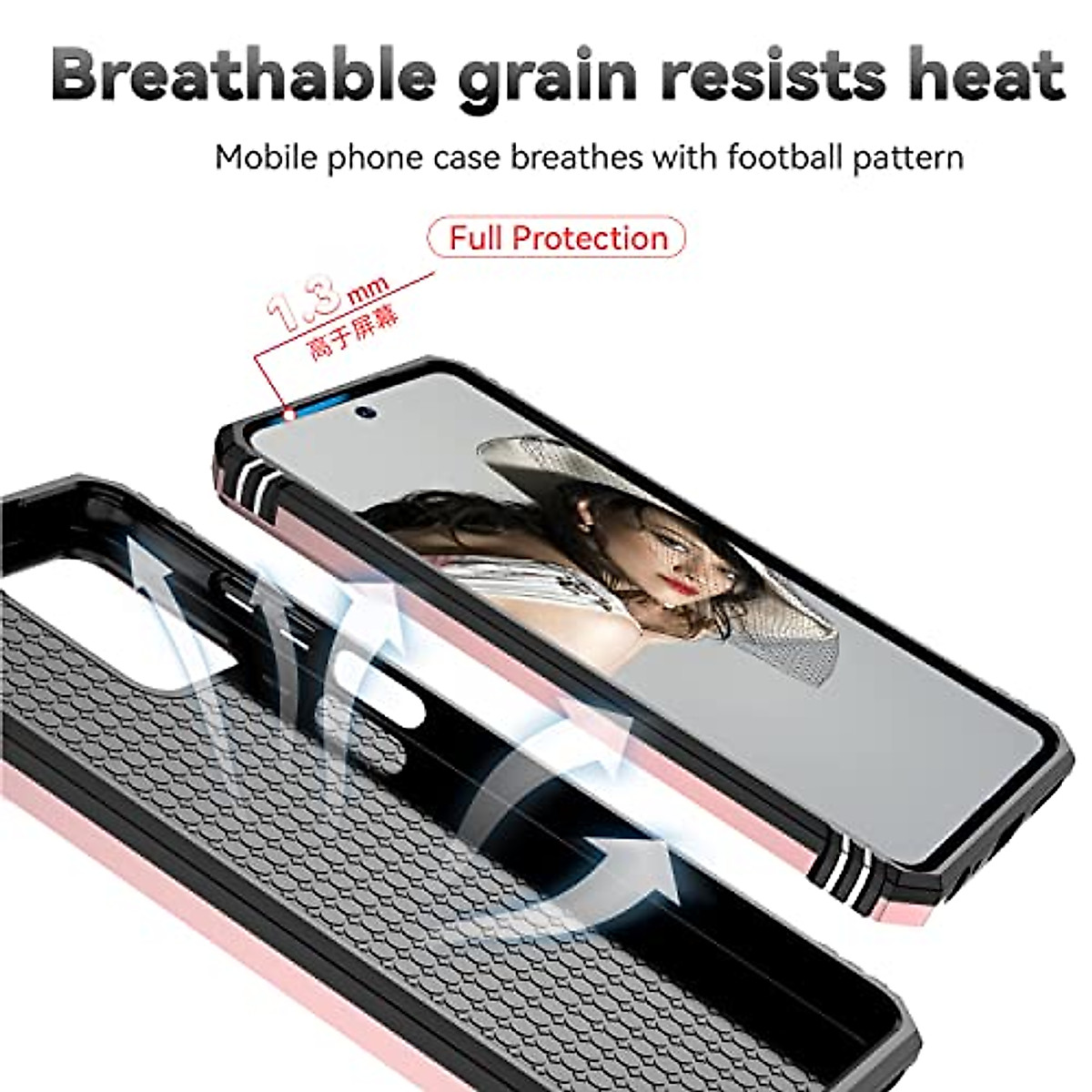 Compatible with Motorola Moto G Power 5G 2023 Case,[2 Pack] Screen Protector,Heavy Duty Phone Cover with Magnetic Kickstand,Slide Camera Cover Protection,for Moto G Power 2023 Phone Case Pink