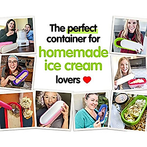 SUMO Ice Cream Containers for Homemade Ice Cream - 2 Ice Cream Containers - 1.5 Quart Each - Green